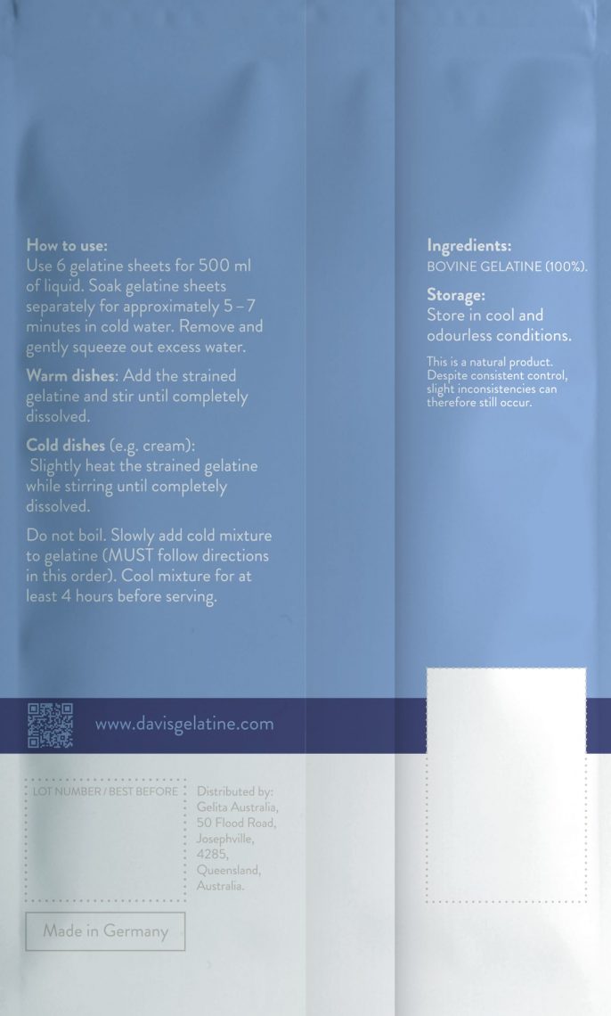 Davis Gelatine LEAF - Davis Gelatine