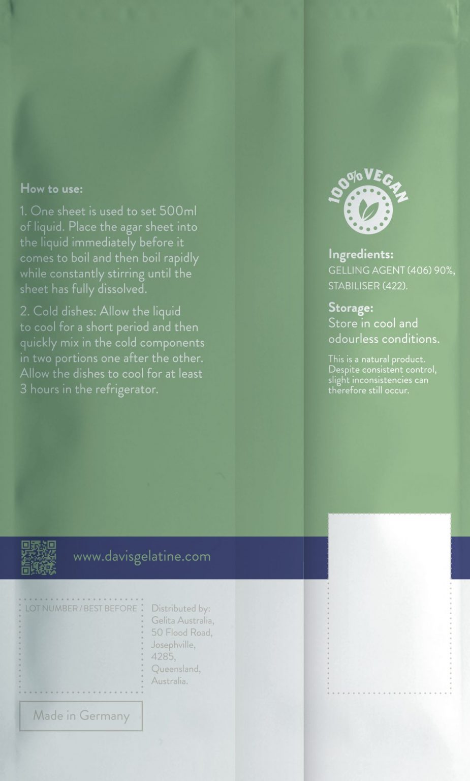 Davis Agar LEAF - Davis Gelatine