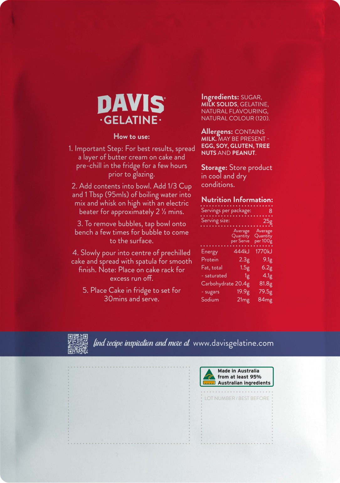 Davis Candy Glaze STRAWBERRY - Davis Gelatine